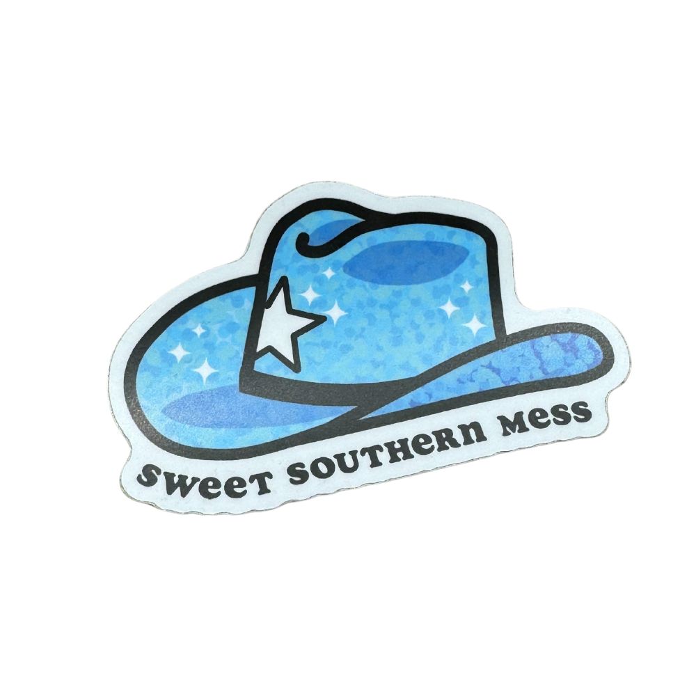 Sweet and Southern Blue Hat Sticker – Kentucky Branded