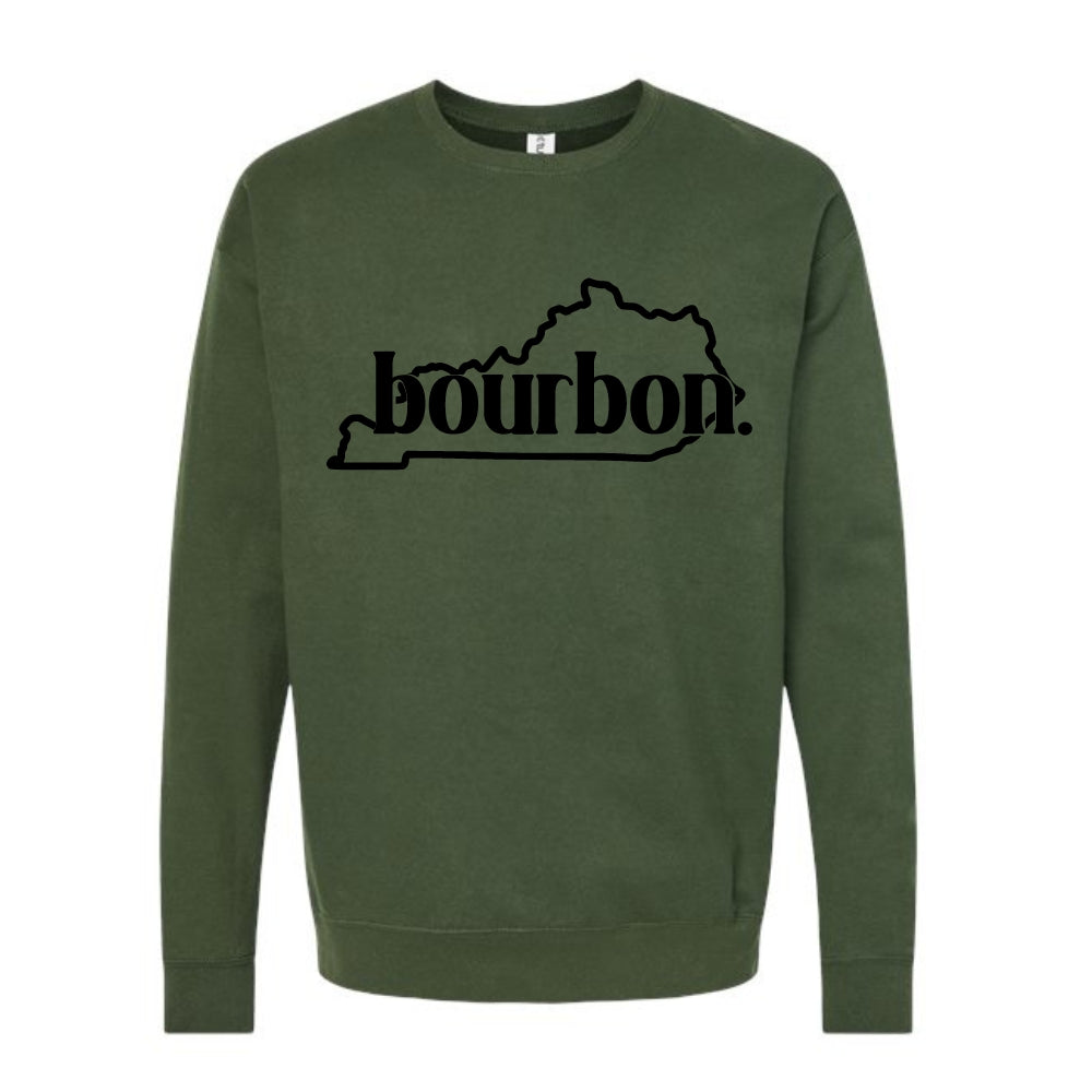 Bourbon State Outline Crewneck – Kentucky Branded