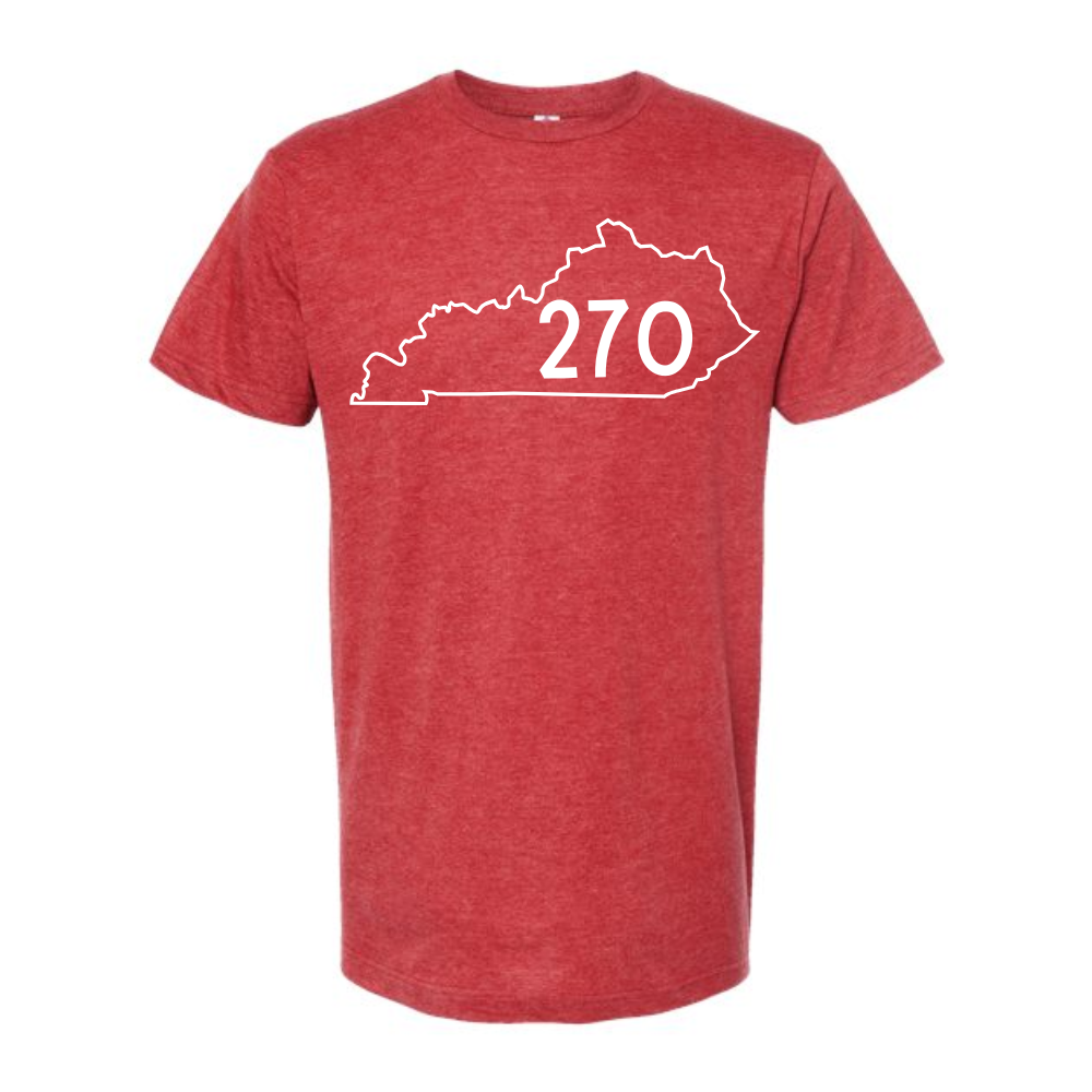 270 Area Code in State T-Shirt – Kentucky Branded