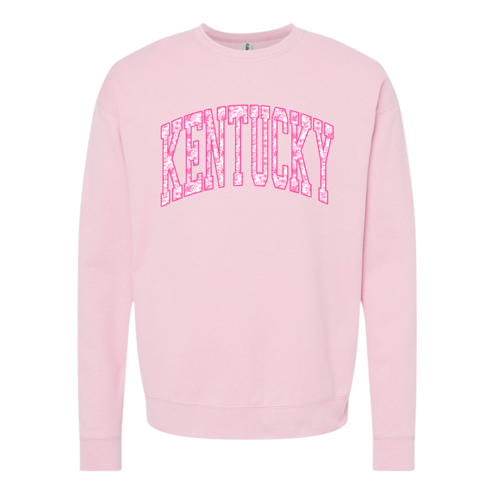 Pink Kentucky Floral Filled Crewneck – Kentucky Branded