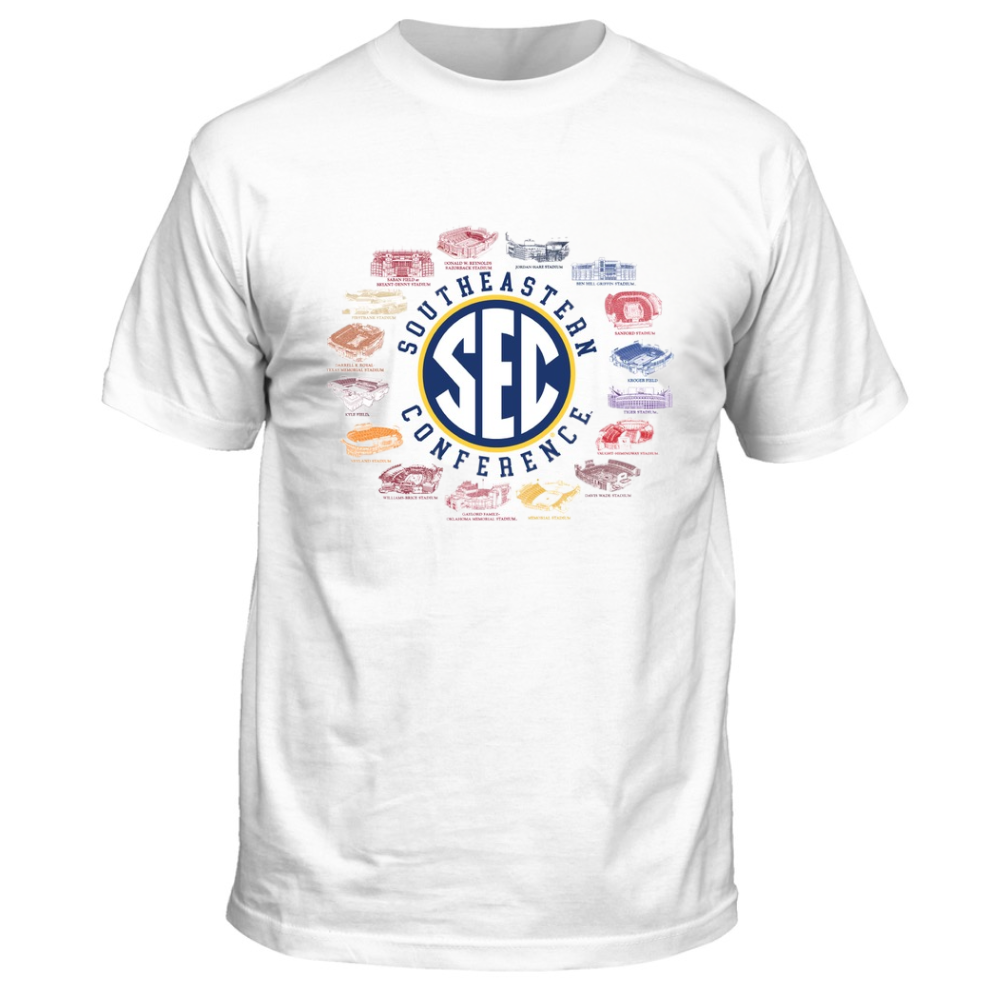 SEC Stadium View 16 Team T-Shirt – Kentucky Branded