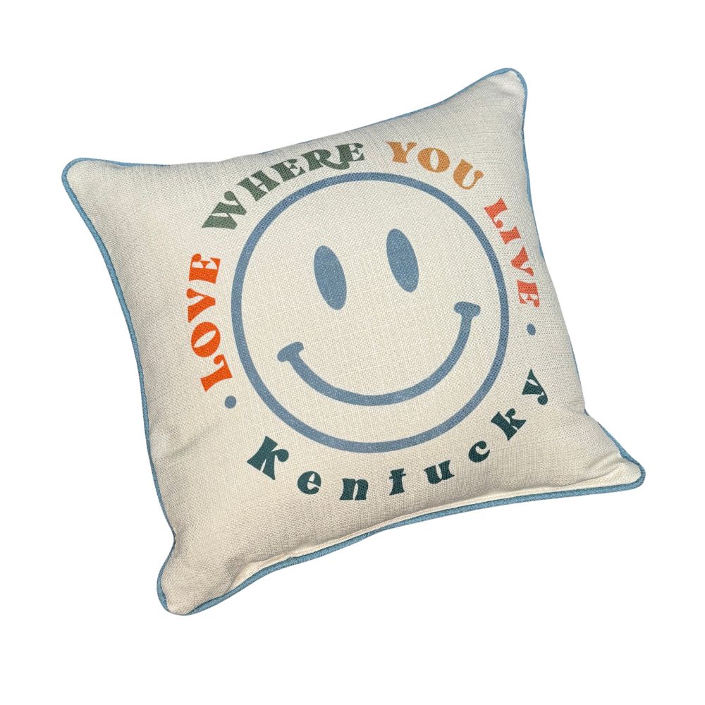 KY Smiley Love Live Pillow – Kentucky Branded